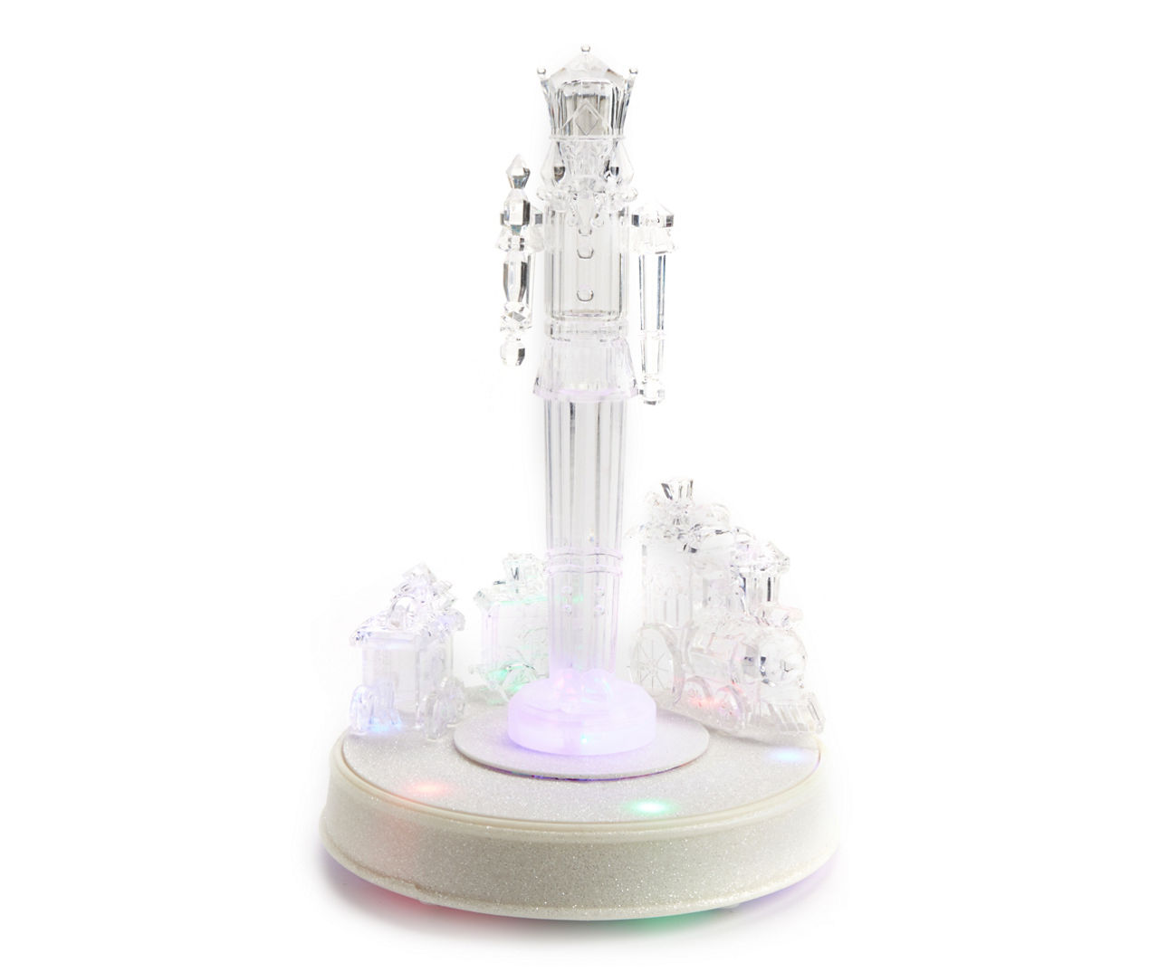 Winter Wonder Lane 13" Acrylic Nutcracker & Train Animated Tabletop ...