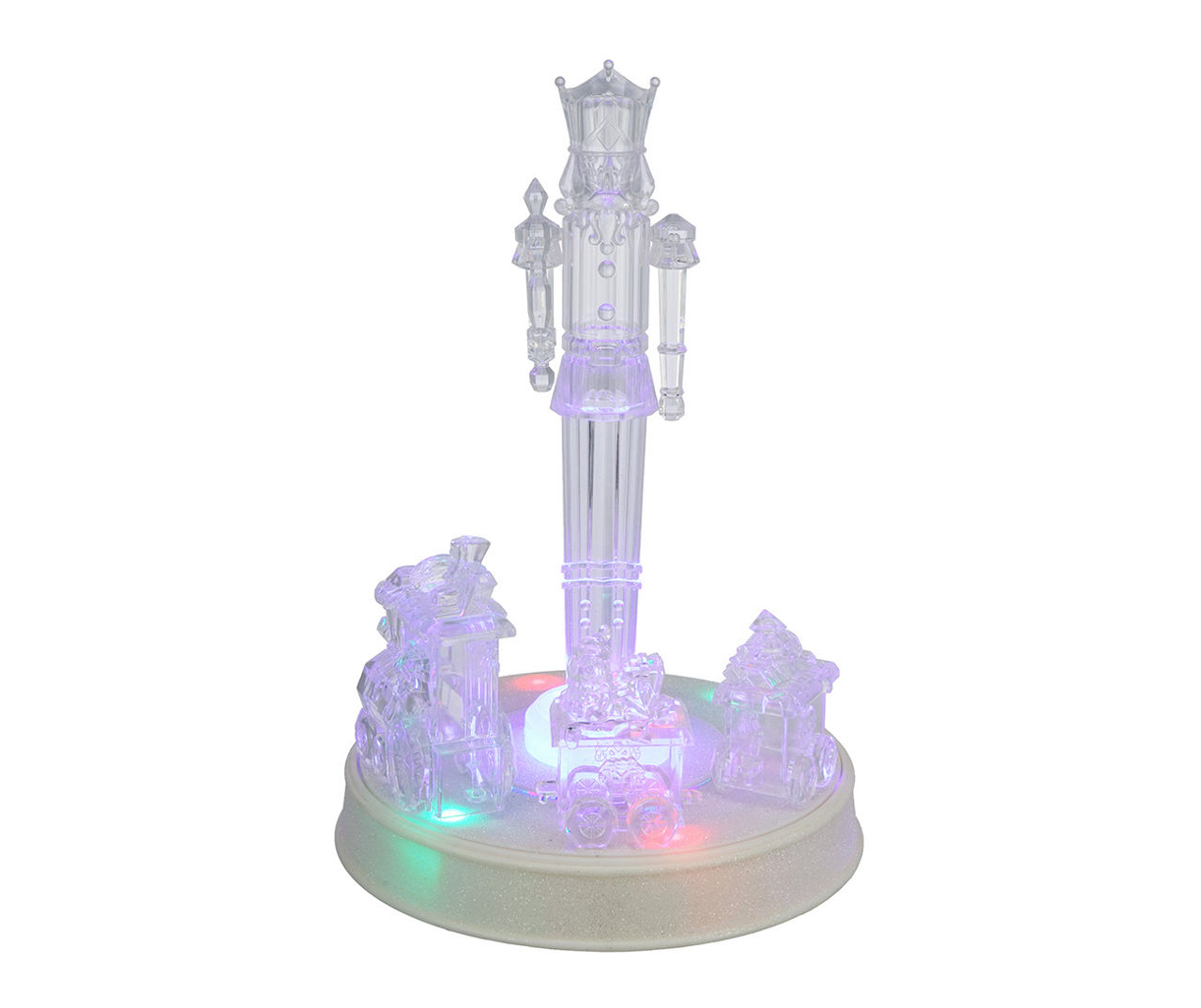Winter Wonder Lane 13" Acrylic Nutcracker & Train Animated Tabletop ...
