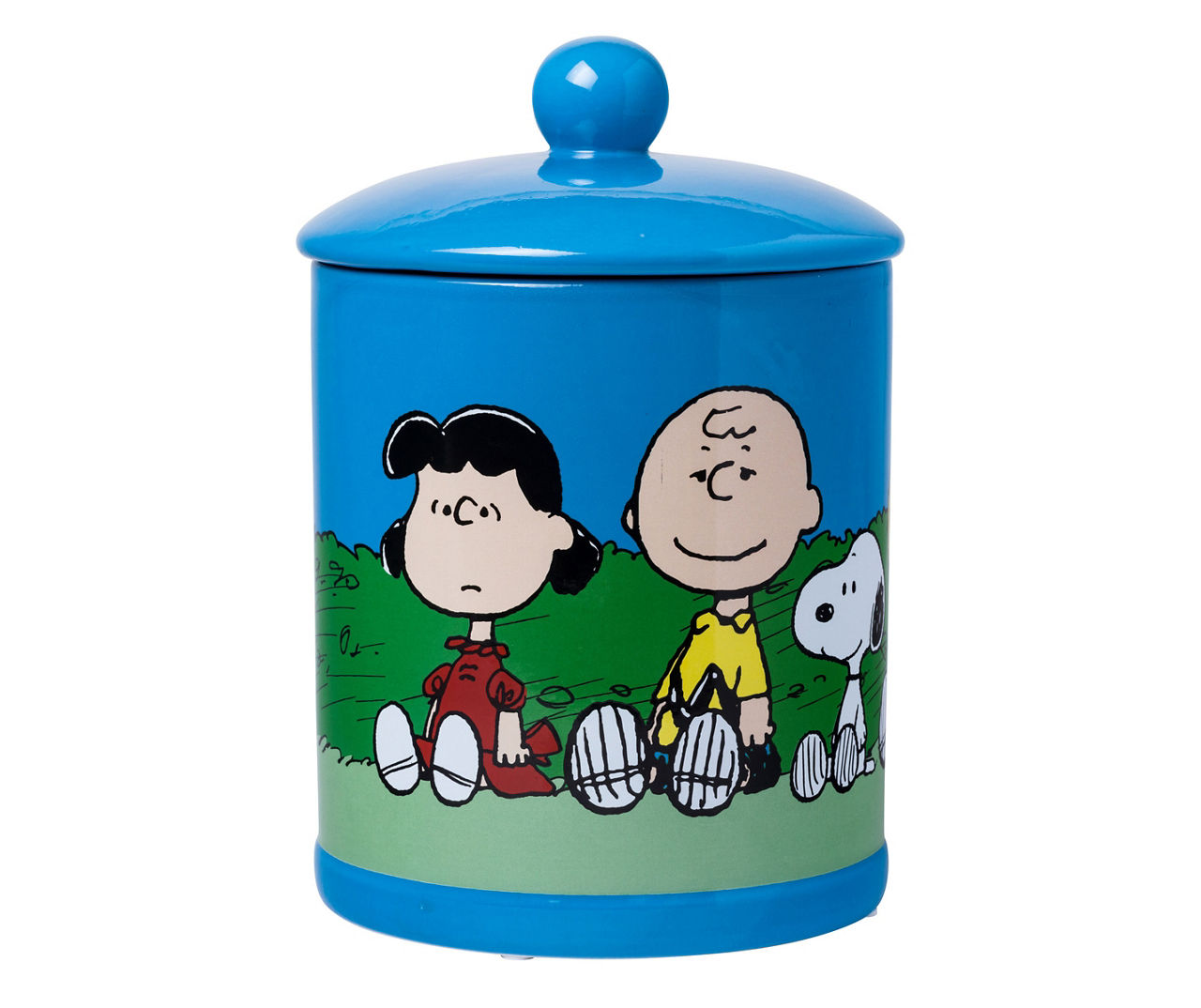 Peanuts Blue Group Ceramic Canister, (10") | Big Lots