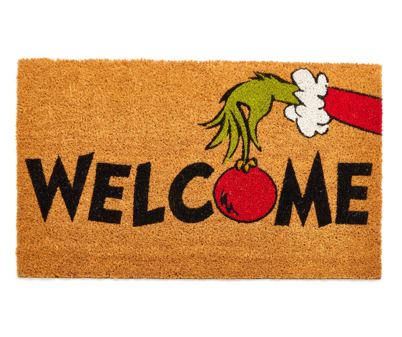 Dr. Seuss "Welcome" Brown Grinch Coir Doormat | Big Lots