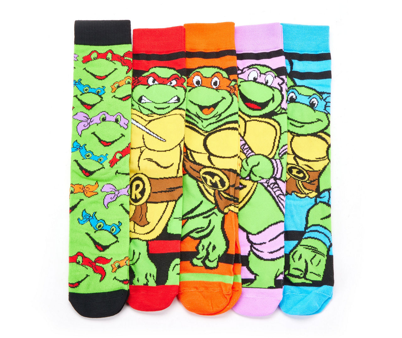 Teenage Mutant Ninja Turtles Mixed Character Crew Socks, 5-Pack | Big Lots