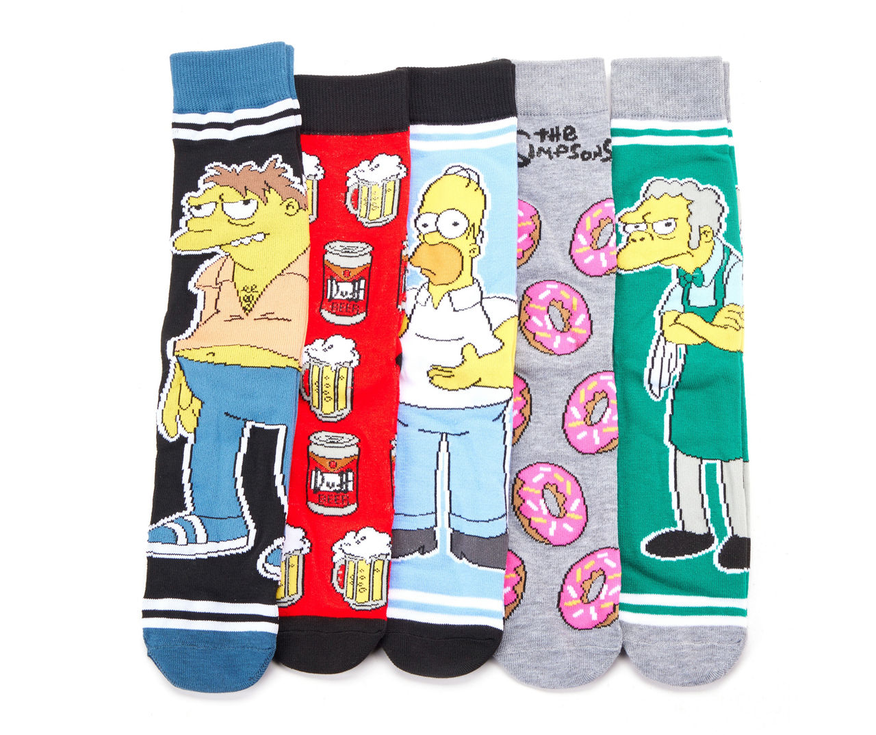 The Simpsons Mixed Crew Socks, 5-Pack | Big Lots