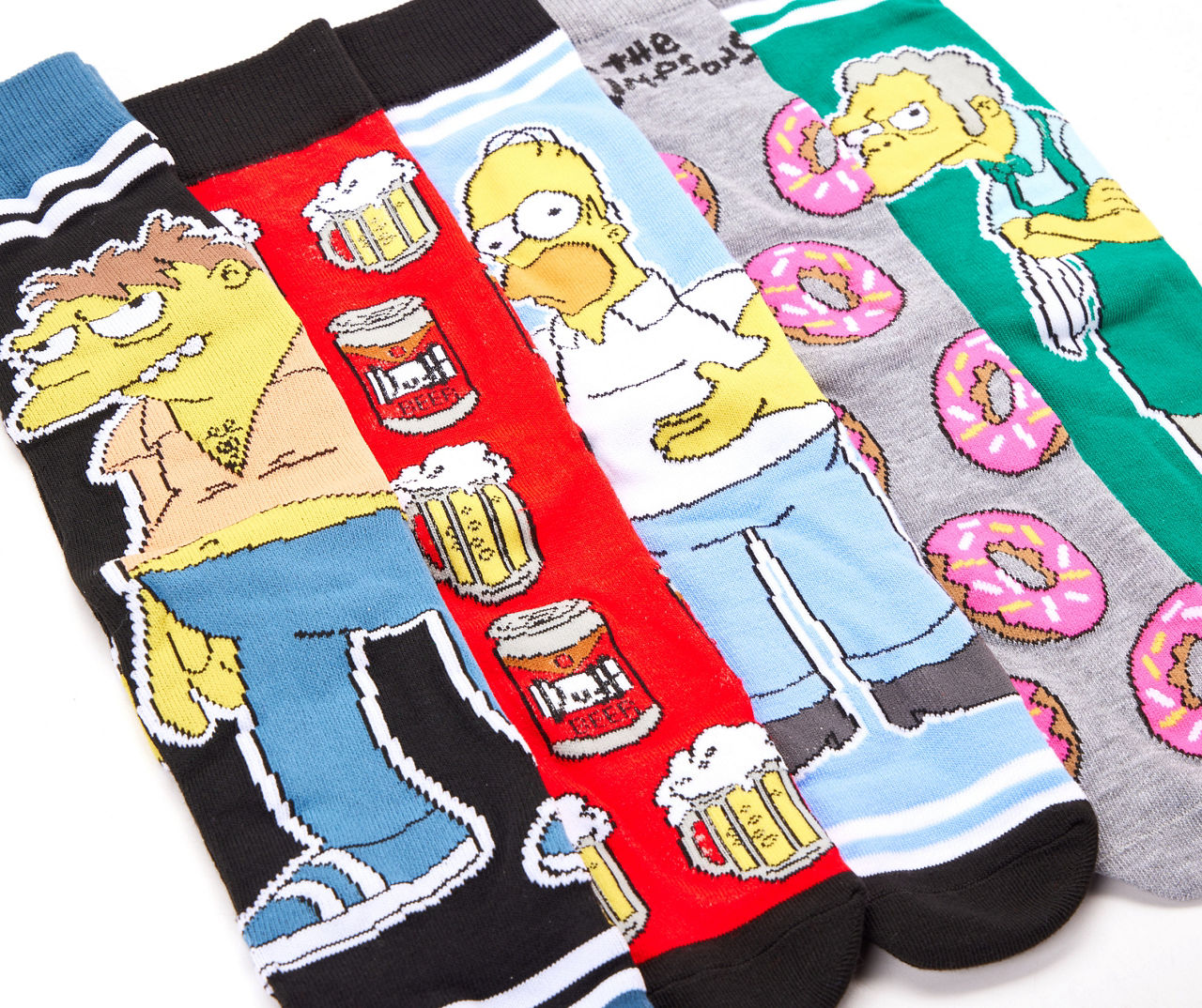 The Simpsons Mixed Crew Socks, 5-Pack | Big Lots