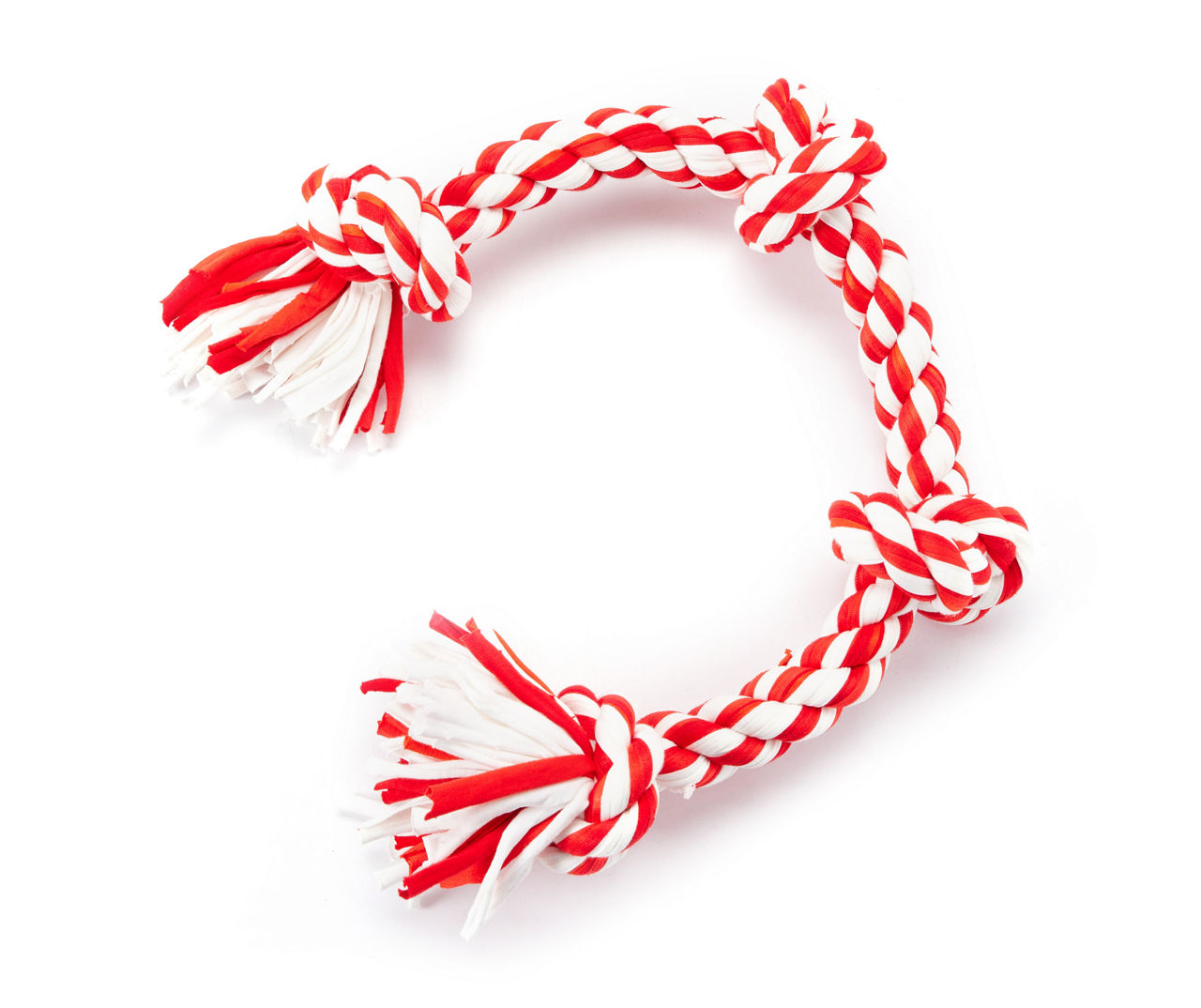 Red & White Knotted Tug Rope Dog Toy | Big Lots