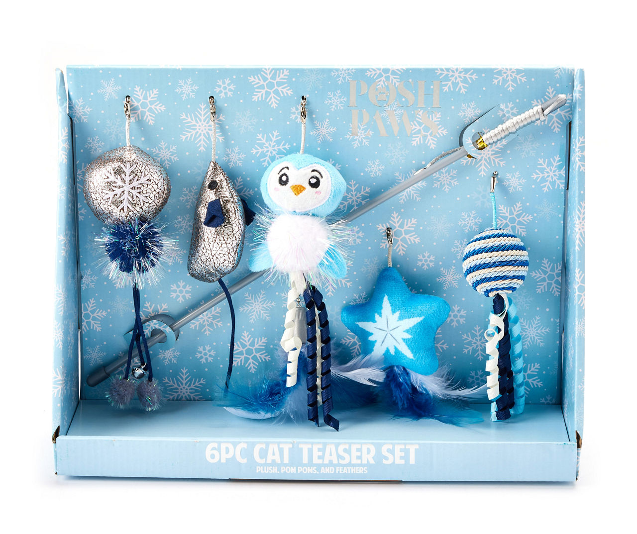 Blue Holiday 6-Piece Cat Teaser Toy Set | Big Lots