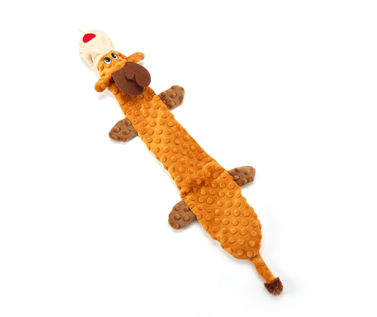 Holiday Reindeer Long Body Squeaker Dog Toy | Big Lots