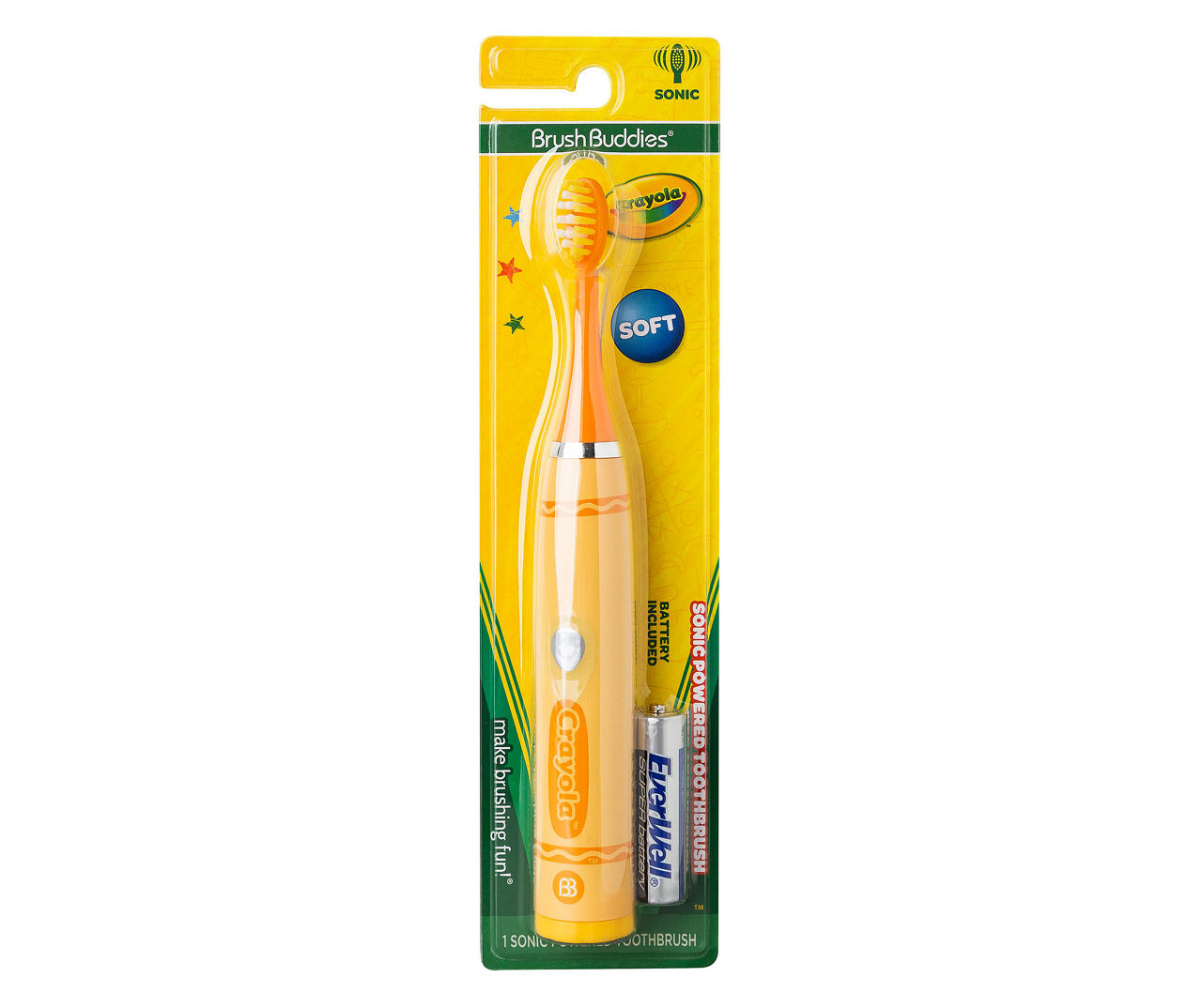 Crayola Brush Buddies Kid's Sonic Powered Toothbrush - Colors May Vary ...
