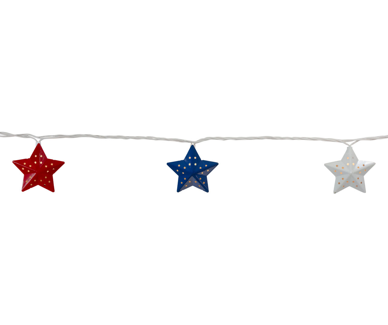 Northlight Red, White & Blue Star Light Set, 10-Lights | Big Lots