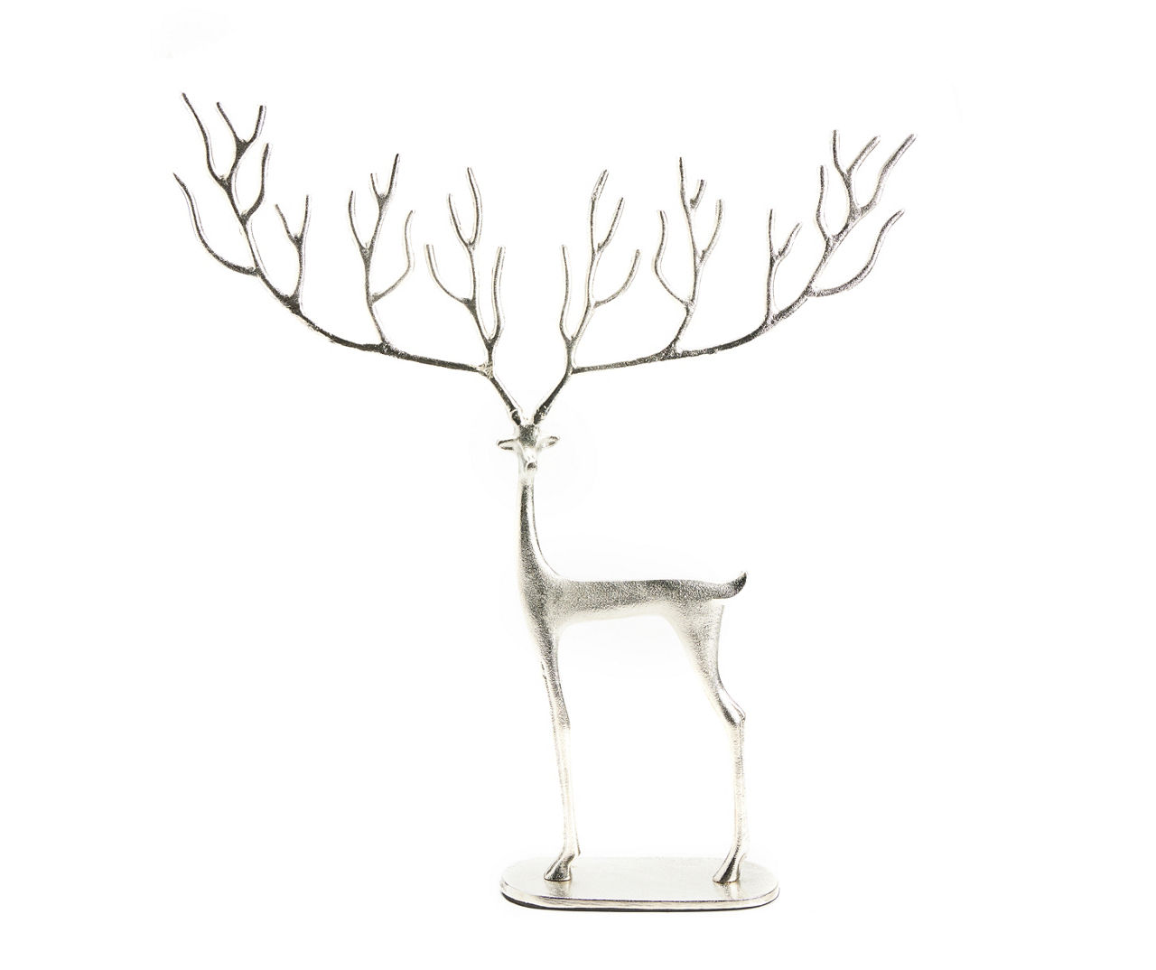 Winter Wonder Lane 23.2" Silver Standing Deer Metal Tabletop Decor ...