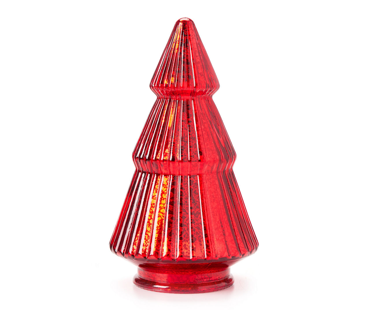 Winter Wonder Lane 7.5" Red Glass Tree LED Tabletop Decor | Big Lots