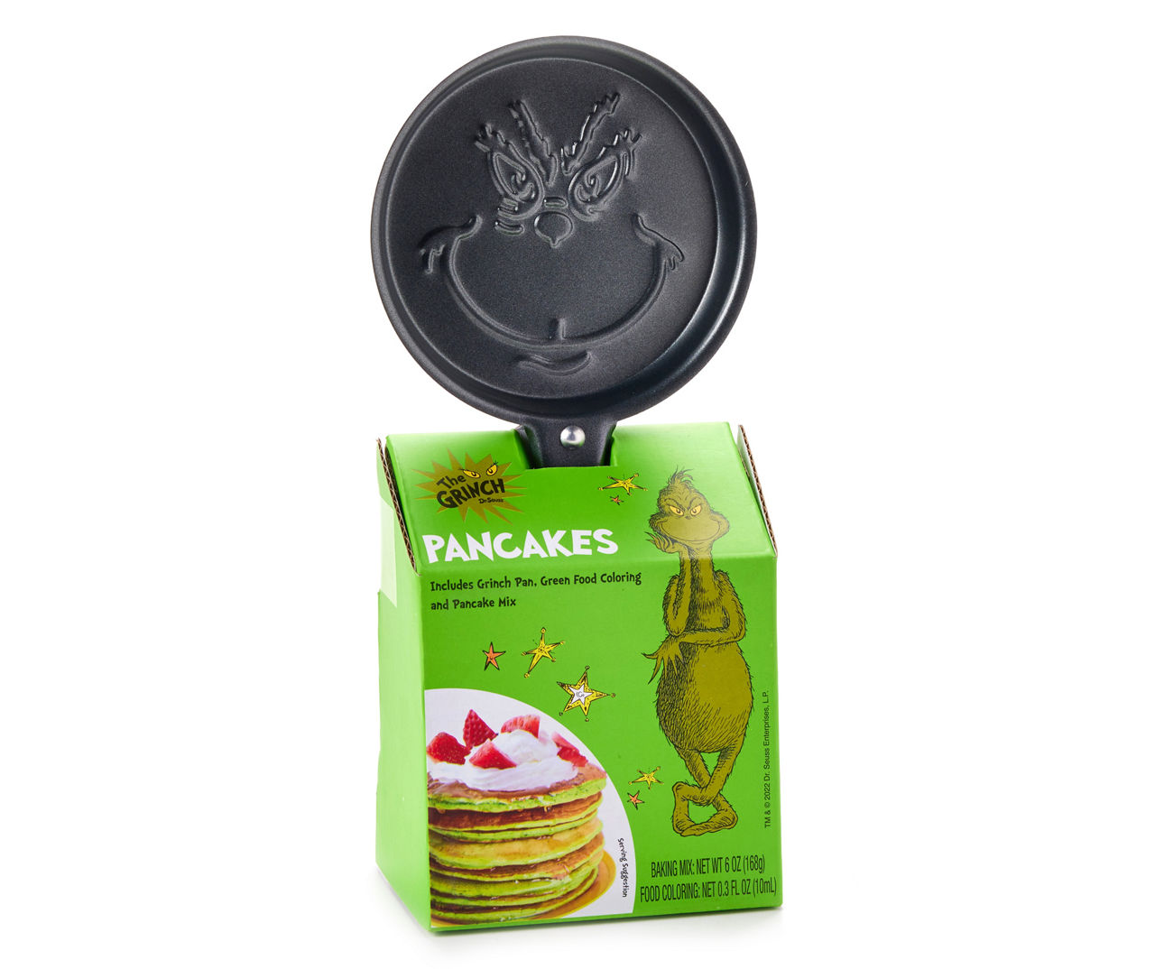 Dr. Seuss Grinch Pancake Pan & Mix Gift Set | Big Lots