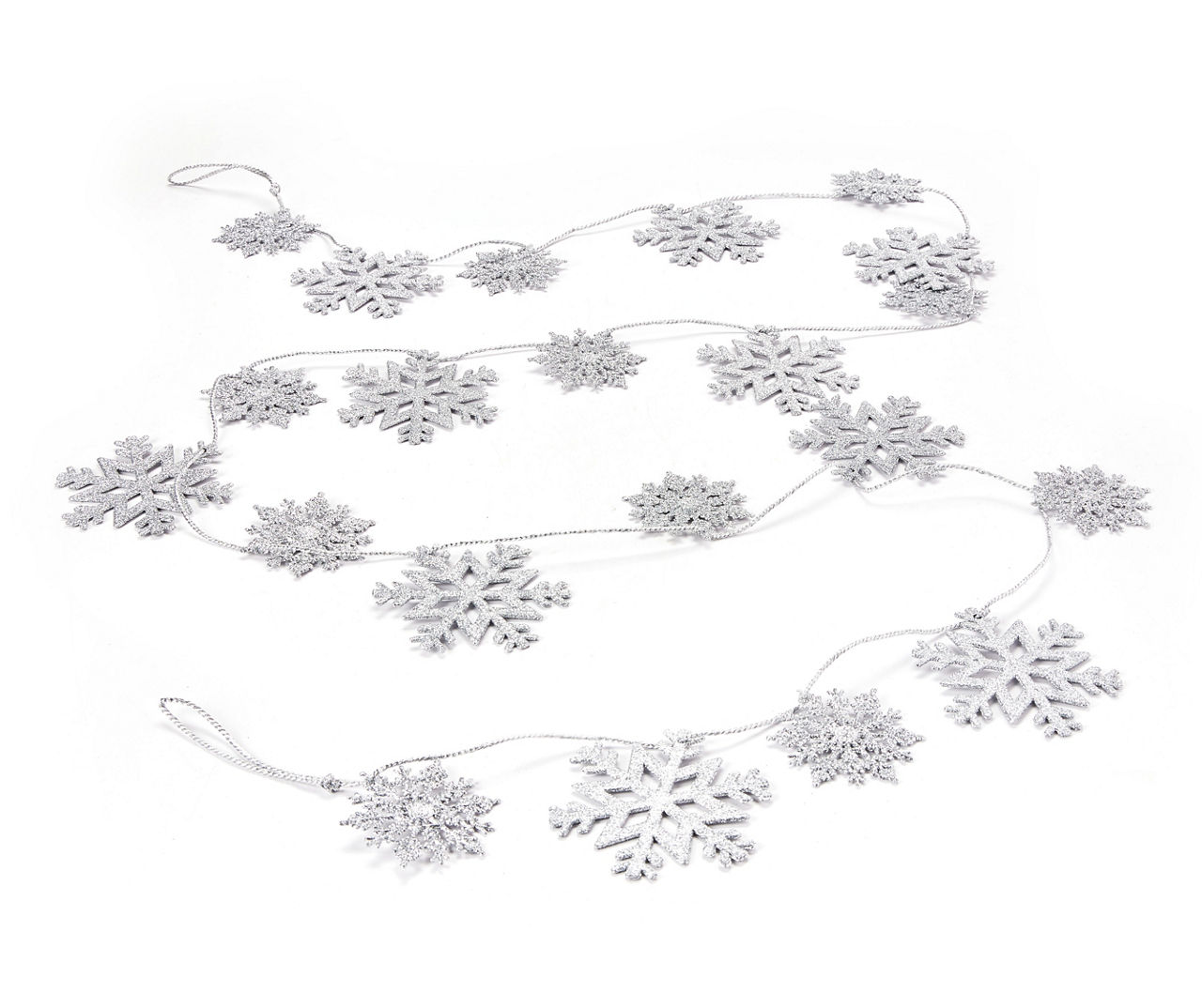 Winter Wonder Lane 9' Silver Snowflake Garland | Big Lots