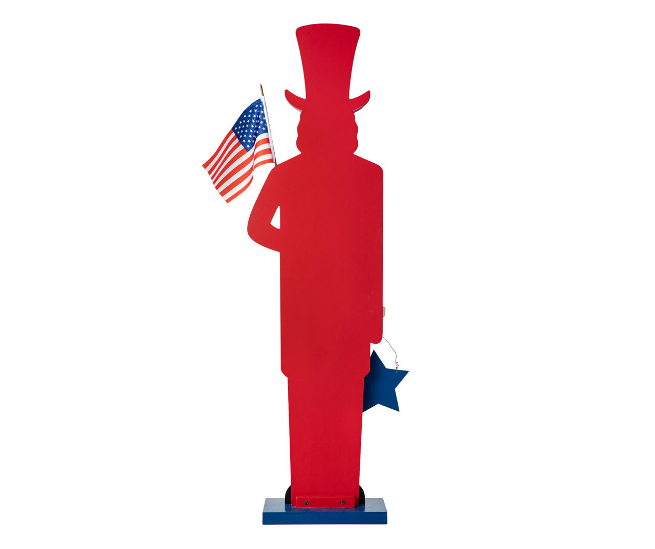 Glitzhome 40" Standing Patriotic Uncle Sam Porch Decor | Big Lots