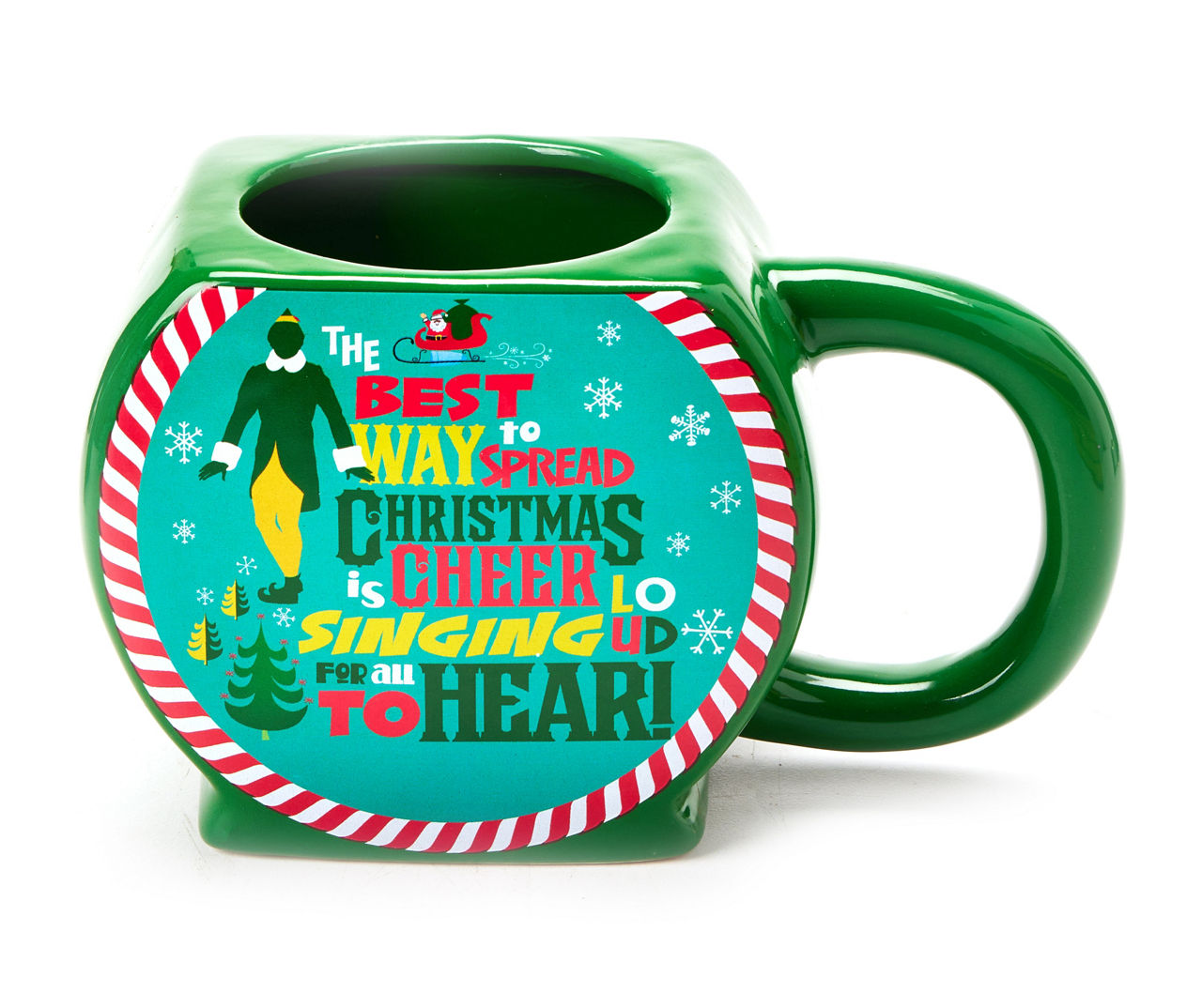 "Clausometer" Elf Green Sculpted Mug, 20 oz. | Big Lots
