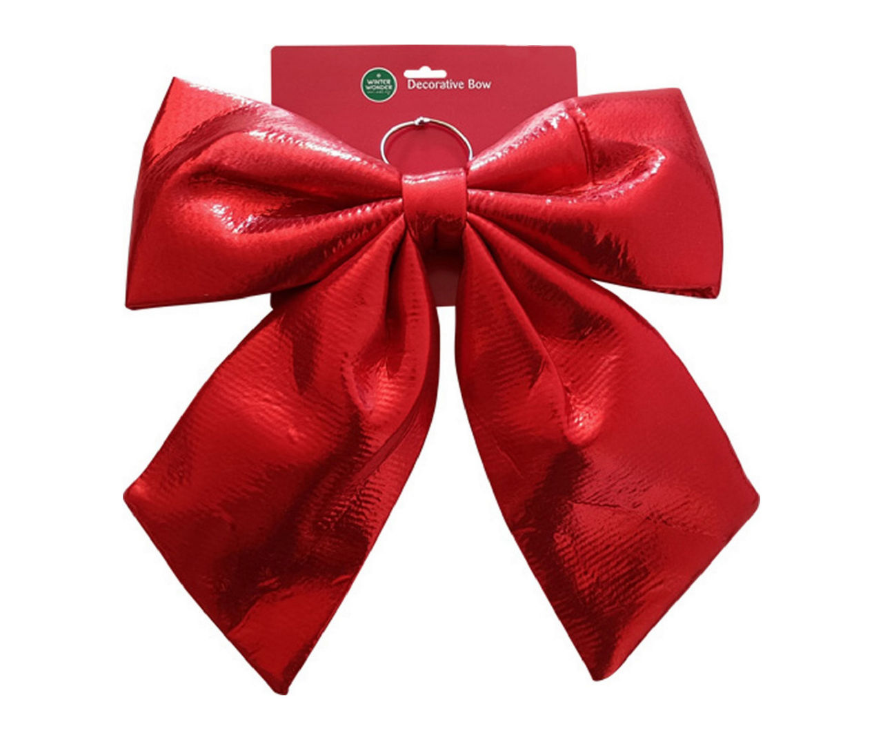 Winter Wonder Lane 18" Red Sponge Decorative Bow | Big Lots