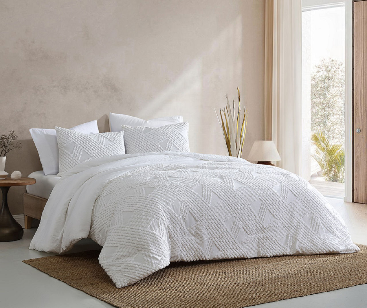 Stassie Gio Tufted Geo Comforter Set | Big Lots