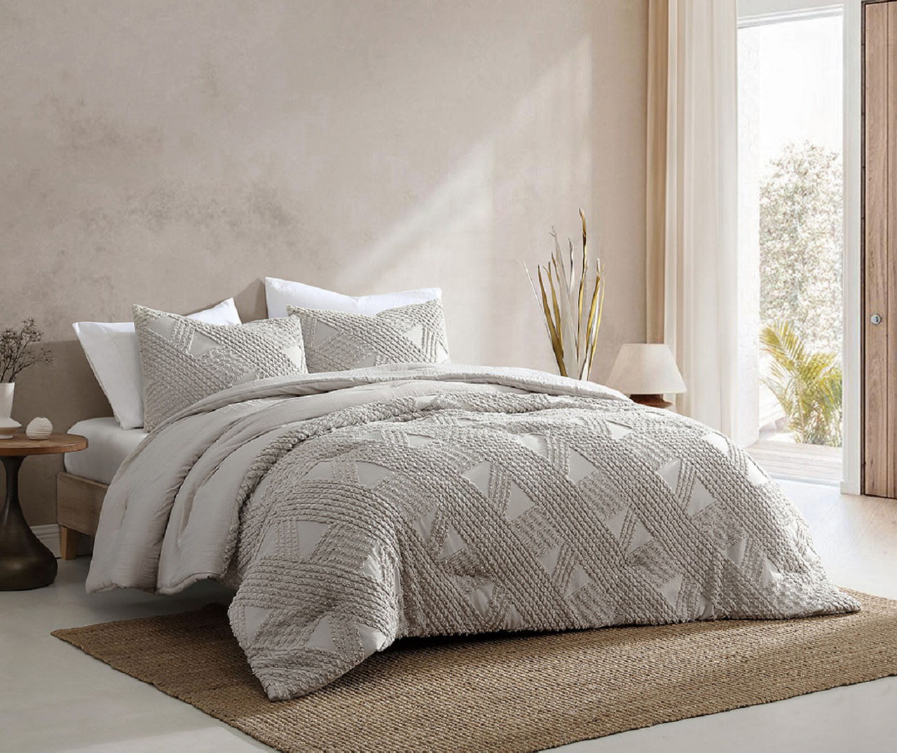 Stassie Gio Tufted Geo Comforter Set | Big Lots