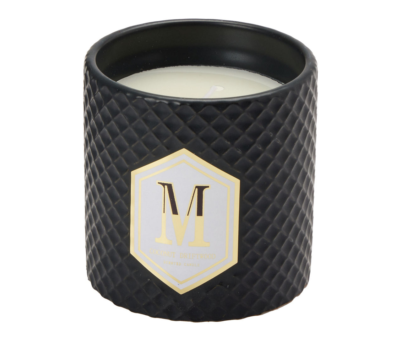 "M" Monogram Coconut Driftwood Candle, 8 Oz. | Big Lots