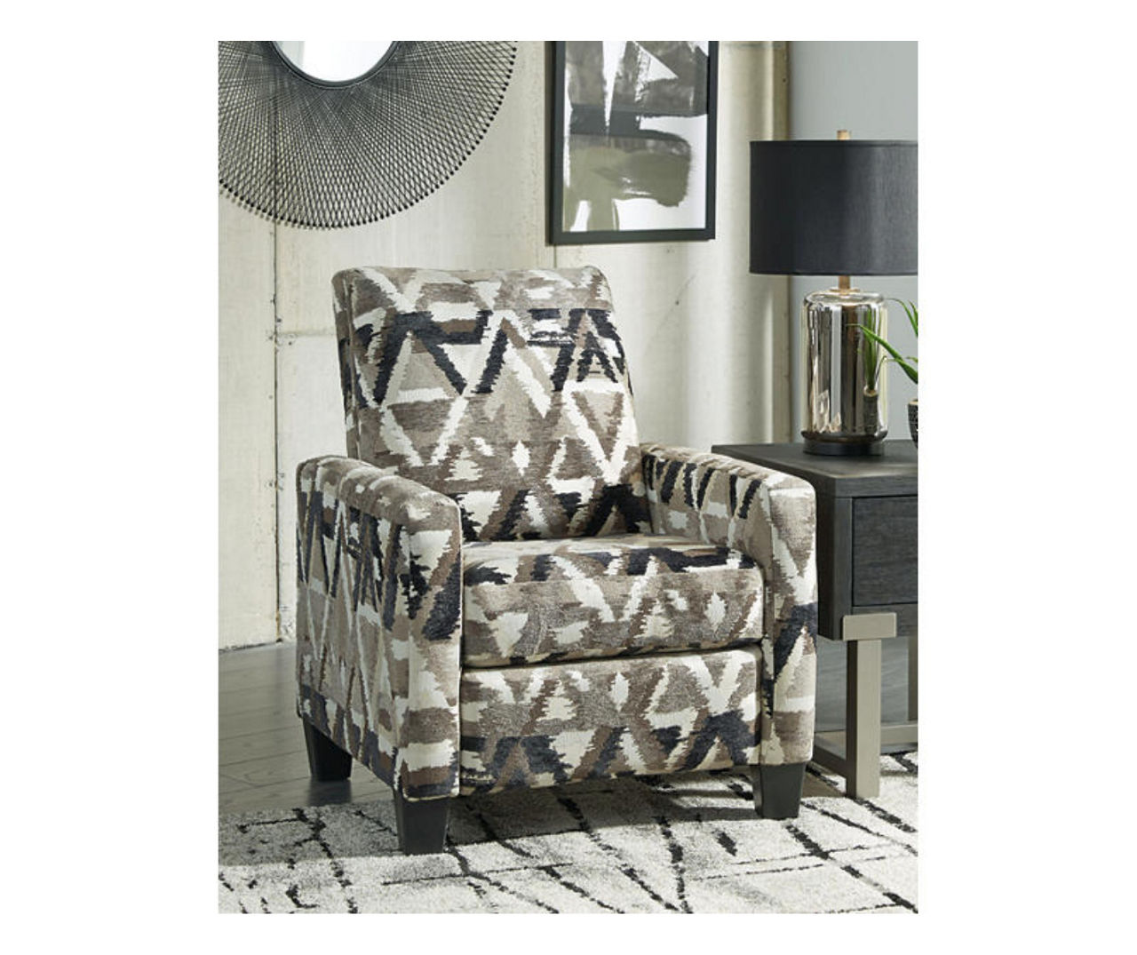 Signature Design By Ashley Colleyville Geometric Press-Back Recliner ...