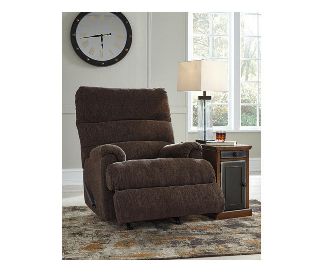 Signature Design By Ashley Man Fort Earth Rocker Recliner | Big Lots