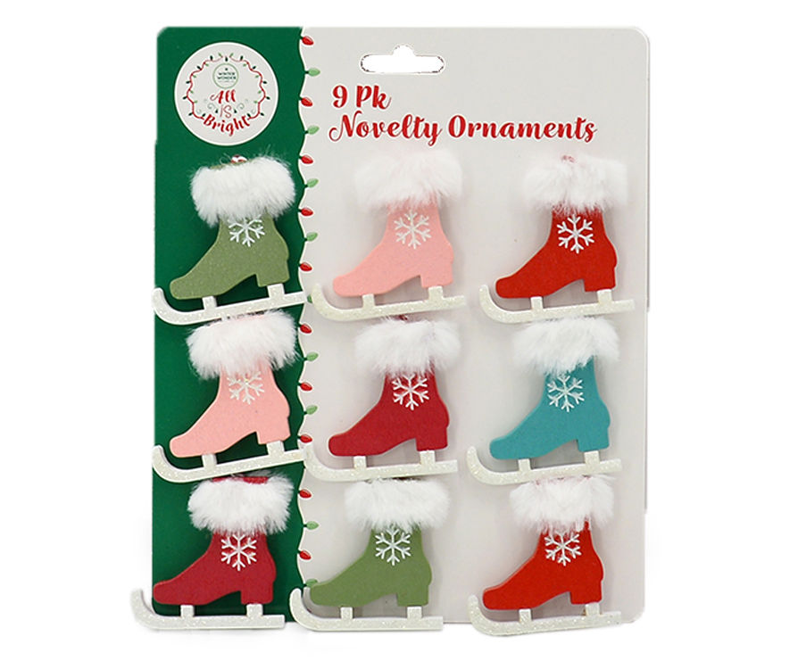 Winter Wonder Lane Mini Ice Skates Ornaments, 9-Pack | Big Lots