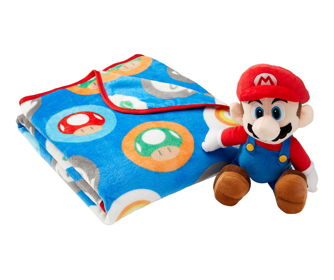 Super Mario Blue Mario Hugger & Fleece Throw Set, (40" x 50") | Big Lots