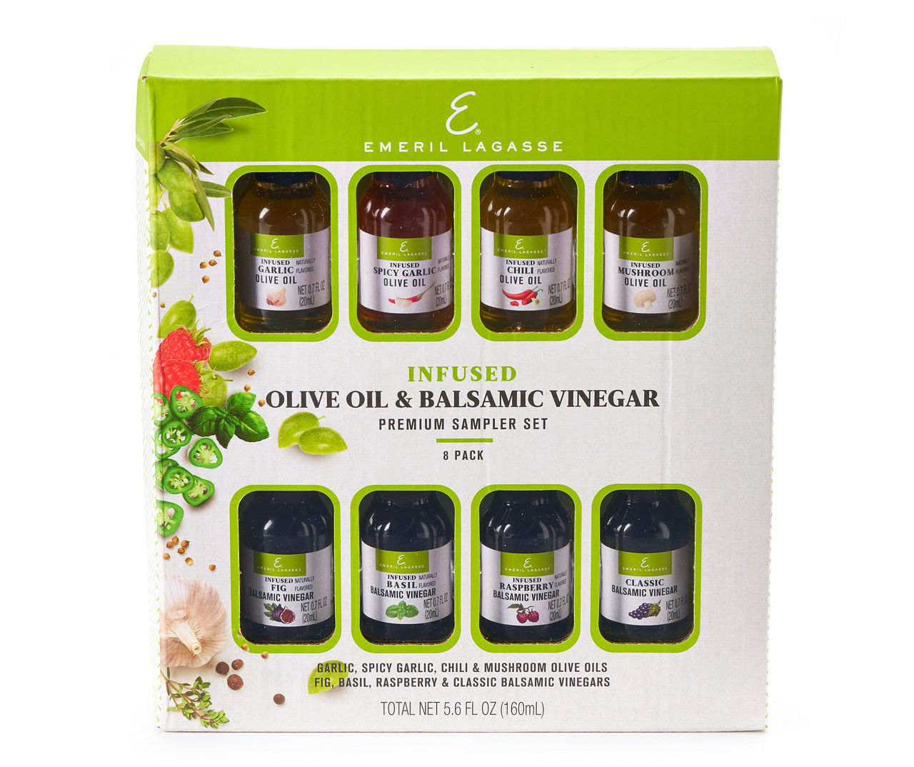Emeril Lagasse Infused Olive Oil & Balsamic Vinegar Sampler Set, 5.6 Fl ...