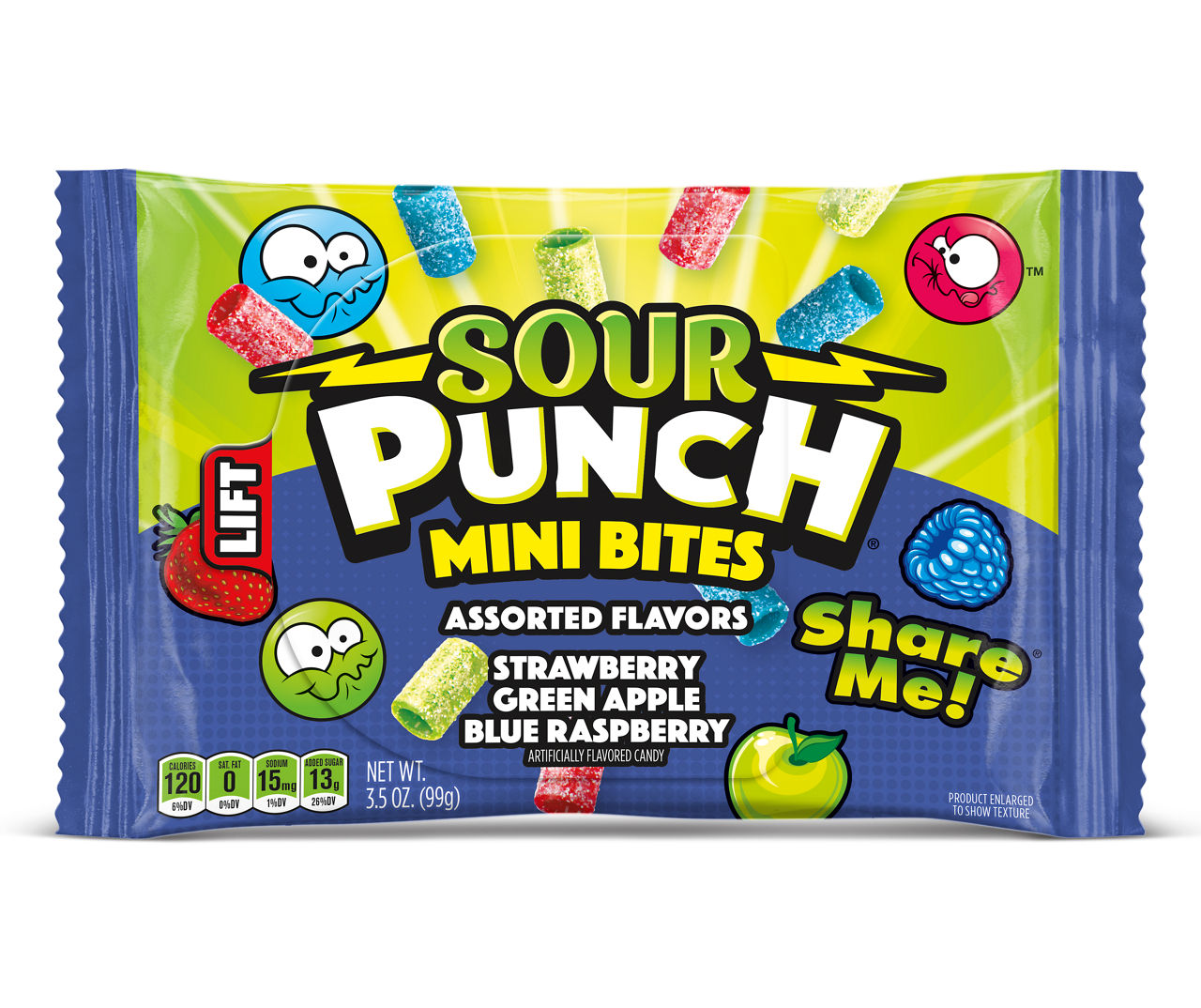 Sour Punch Mini Bites Assorted Flavors Candy, 3.5 Oz. | Big Lots
