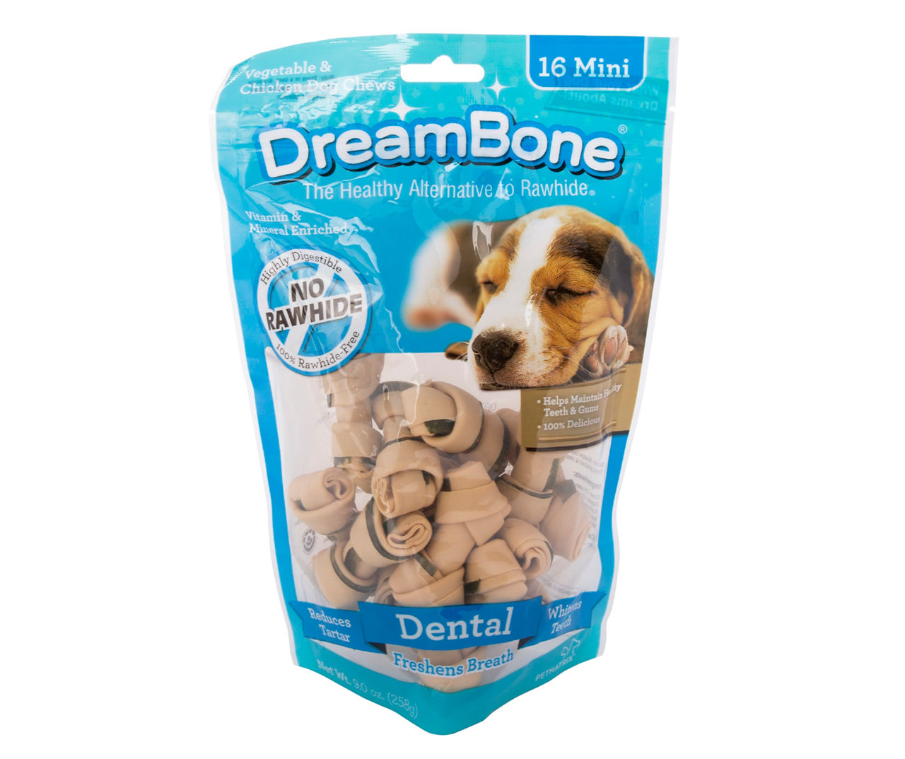 Dream Bone Mini Dental Bone Dog Chew, 16-Pack | Big Lots