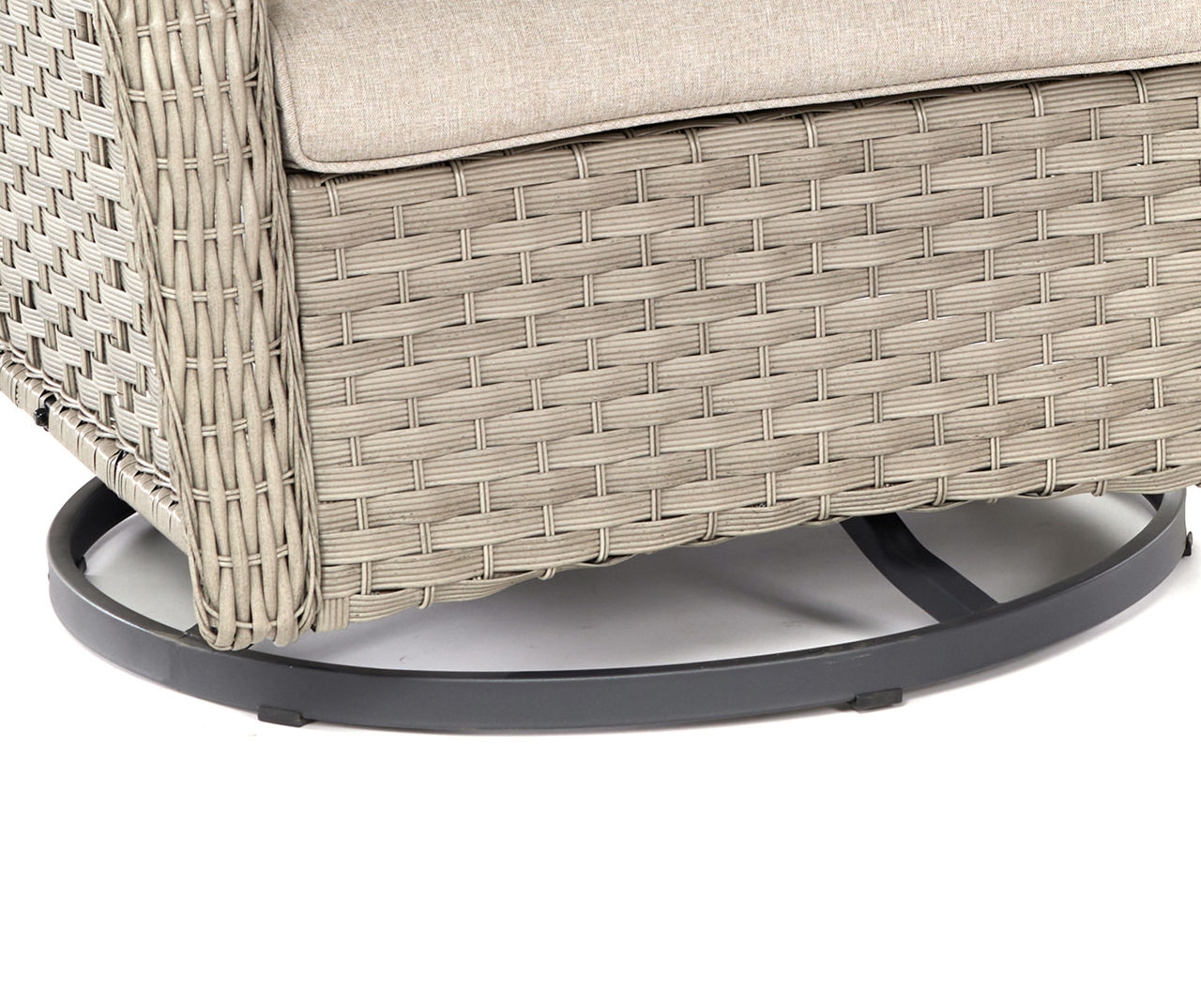 Real Living Bancroft 3-Piece Wicker Cushioned Patio Glider Set with Tan ...