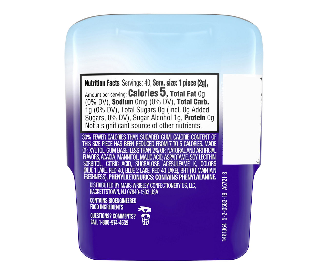 Wrigley's Extra Refreshers Berry Mix Chewing Gum, 40-Piece | Big Lots