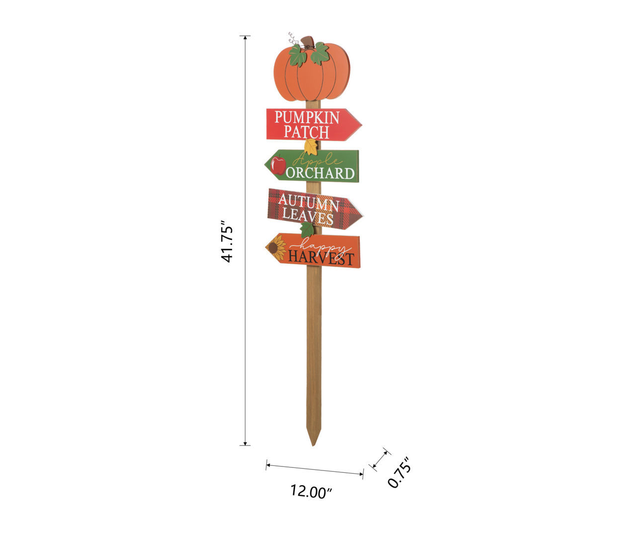 Glitzhome 41.7" Pumpkin Patch Directional Yard Stake | Big Lots