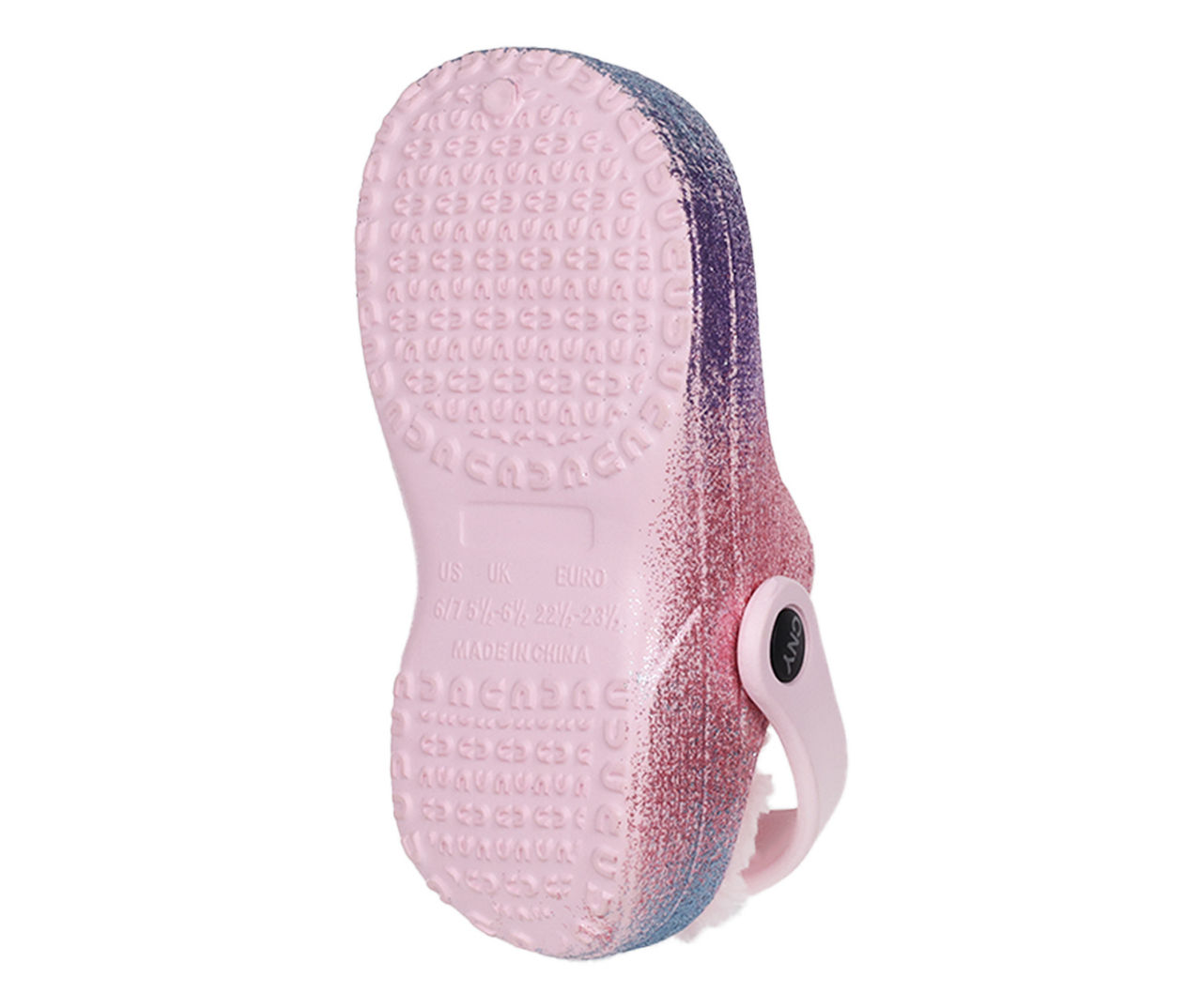 Capelli Toddler S Pink & Purple Glitter Ombre Faux Fur-Lined Clog | Big ...