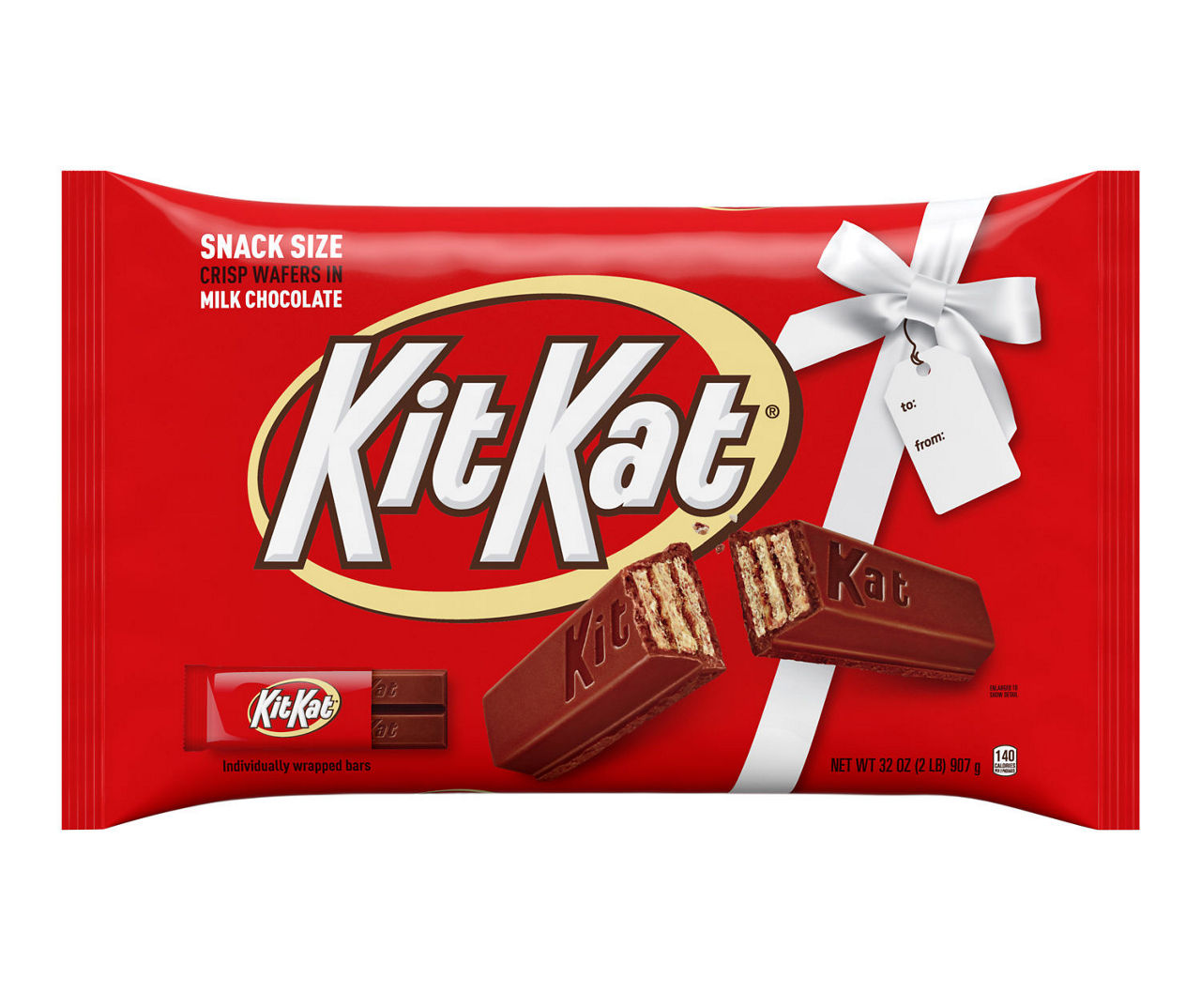 Kit Kat KIT KAT Milk Chocolate Wafer Snack Size, Christmas Candy Bag ...