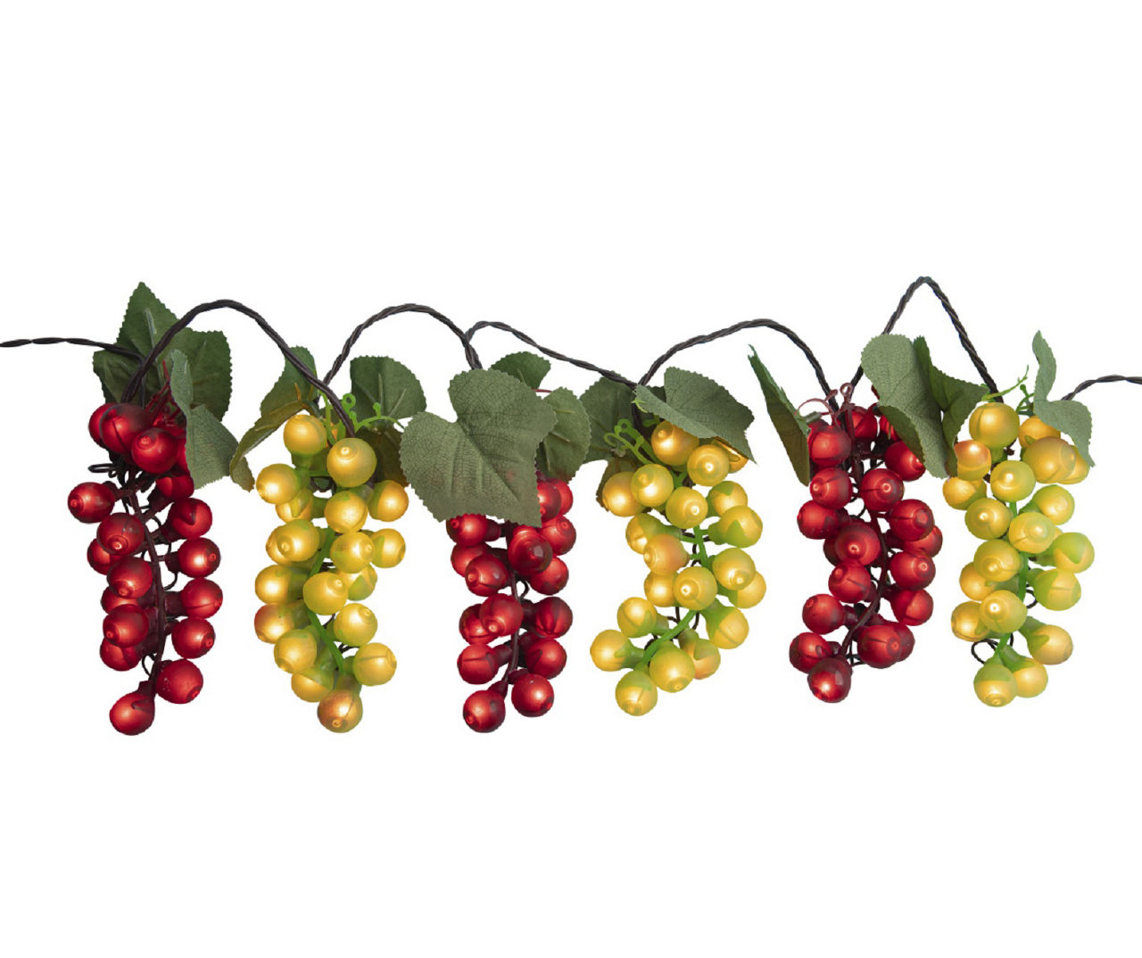 Real Living Purple & Green Grape Cluster Light Set, 6-Count | Big Lots