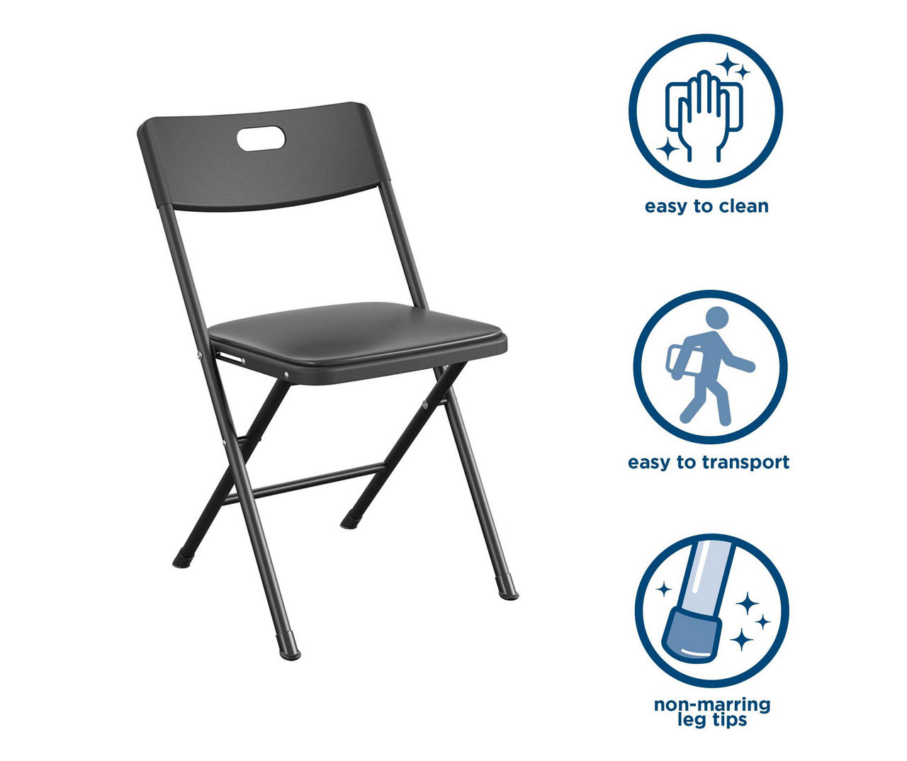 Cosco York Vinyl Upholstered Folding Chair | Big Lots