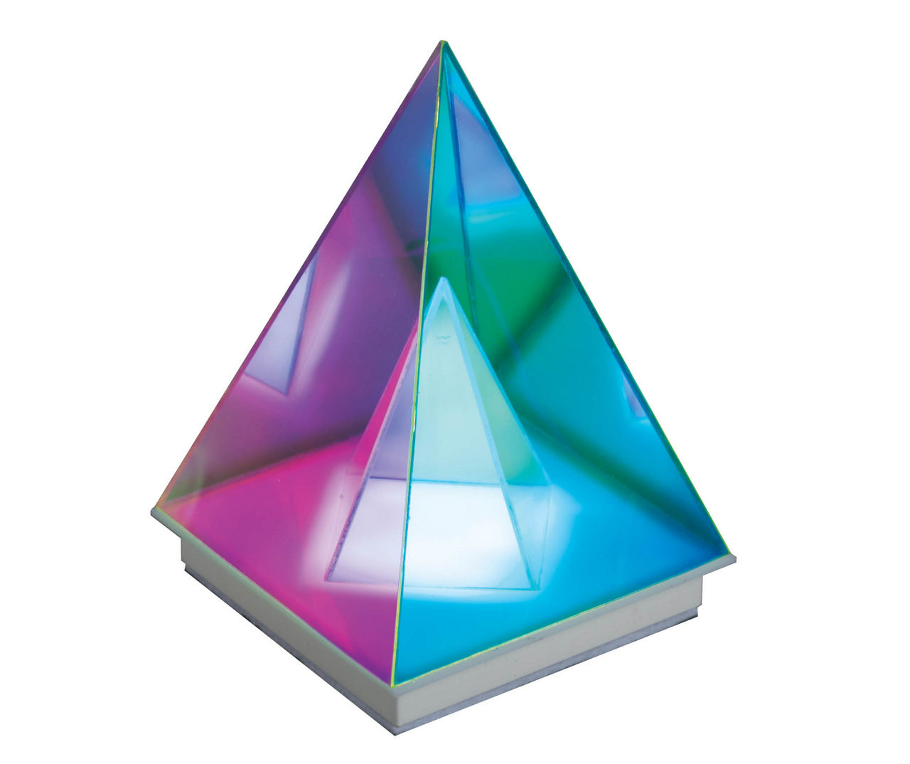 Real Living Glow-Up Iridescent Acrylic LED Infinity Pyramid Light | Big ...