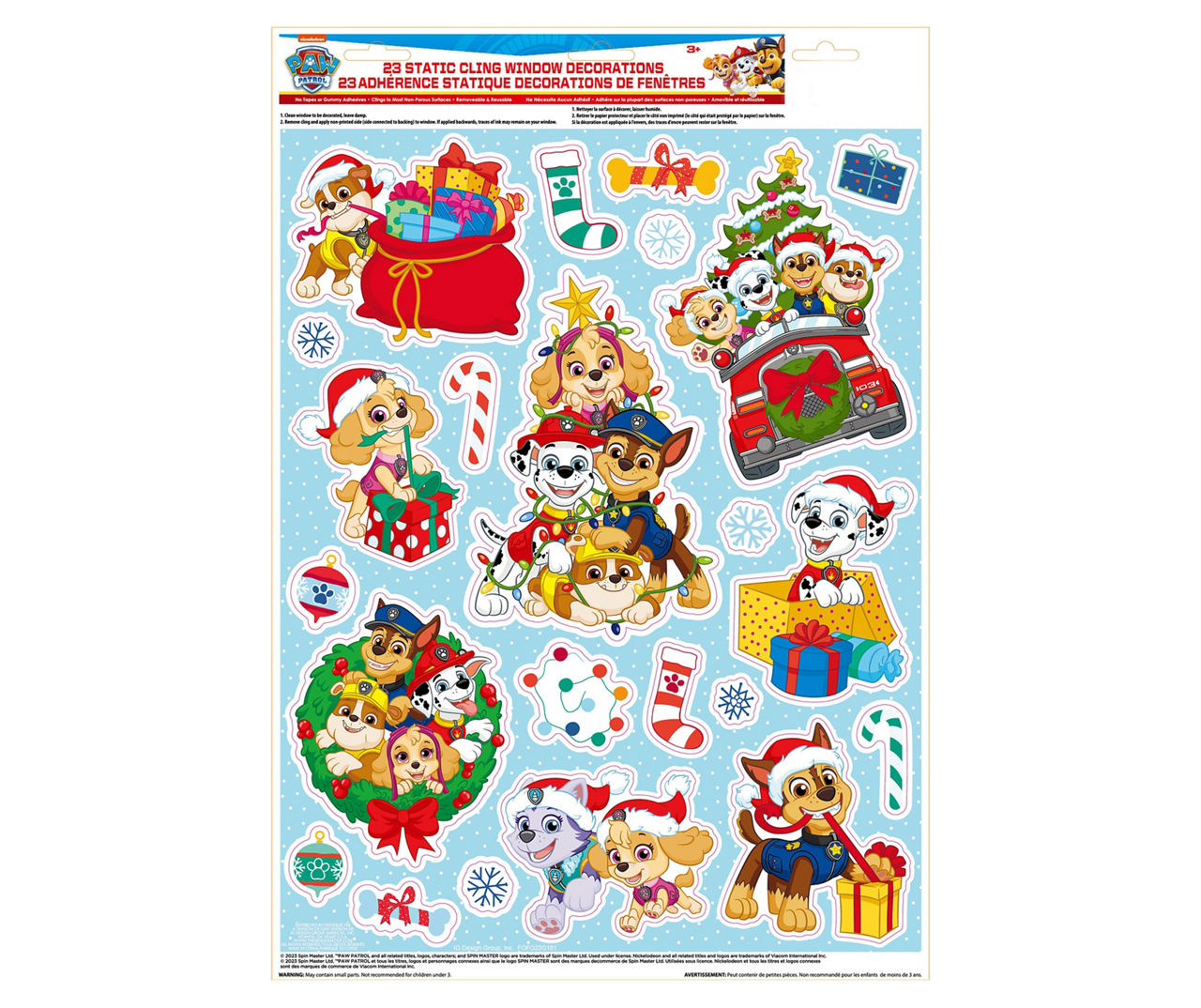 Paw Patrol Static Cling Window Decorations, 23-Pack | Big Lots