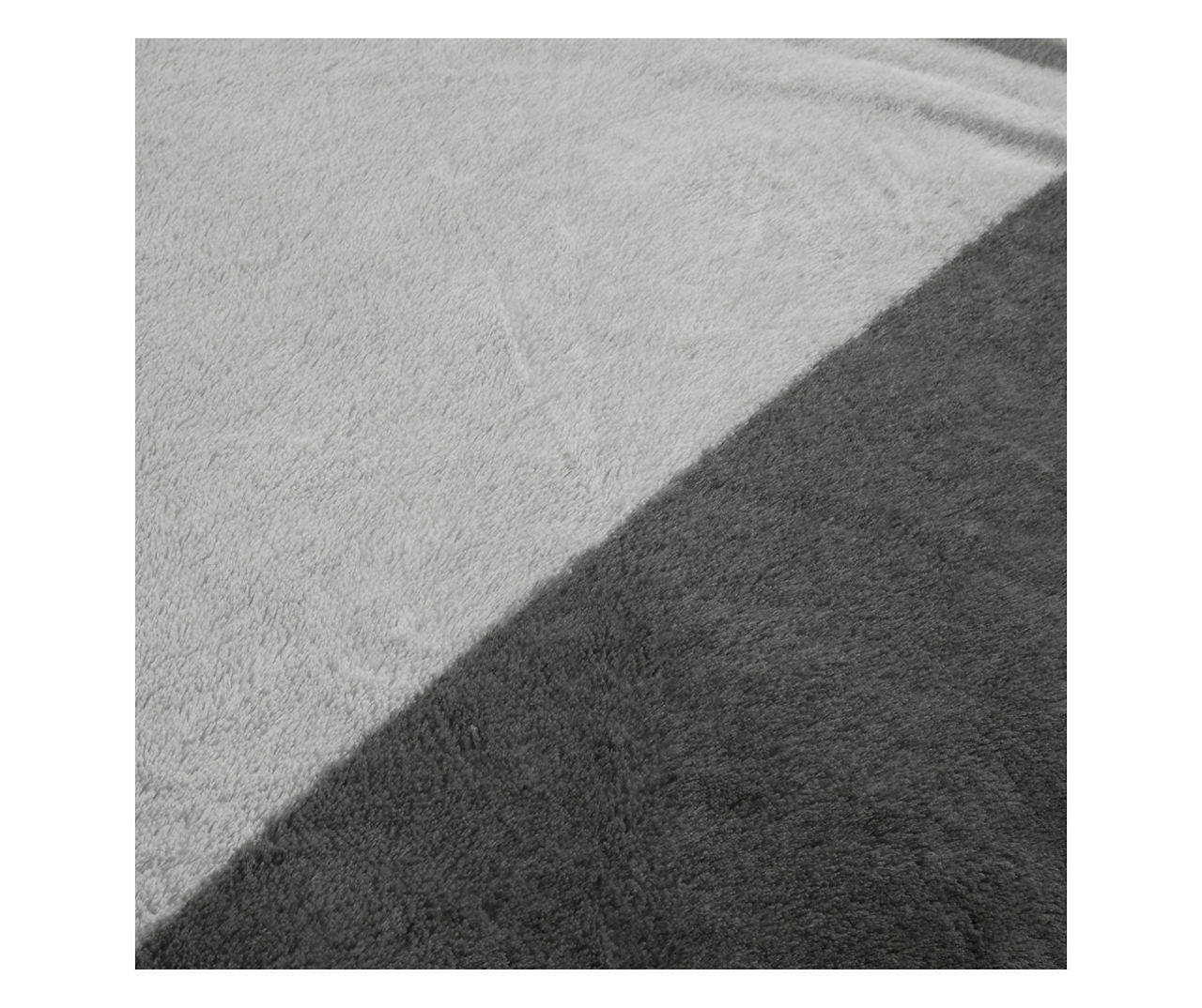 Lush Decor Farmhouse Light Gray Color Block Faux Fur Twin 2-Piece ...