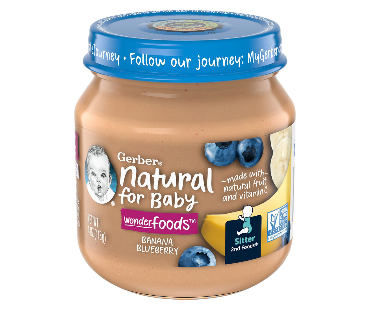 Gerber Gerber 2nd Foods Natural for Baby Wonder Foods Baby Food, Banana ...