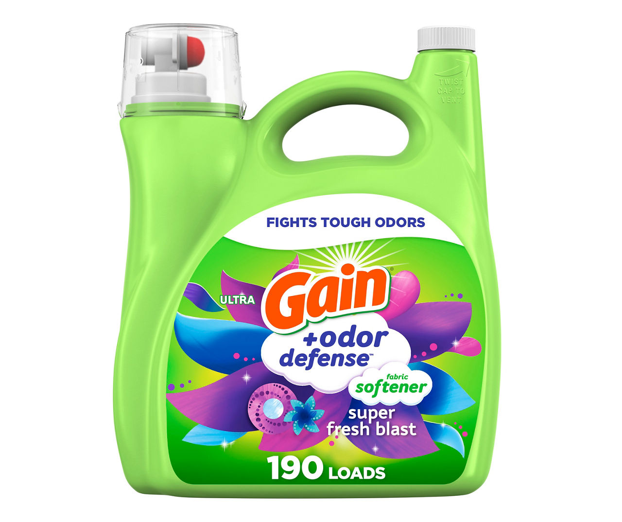 Gain Odor Defense Liquid Fabric Softener, Super Fresh Blast Scent, 190 ...