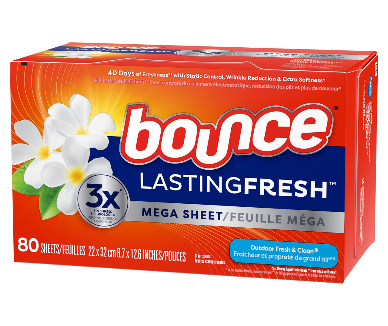 Bounce Lasting Fresh Mega Dryer Sheets, 80-Count | Big Lots