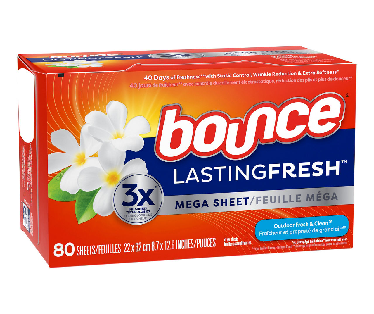 Bounce Lasting Fresh Mega Dryer Sheets, 80-Count | Big Lots