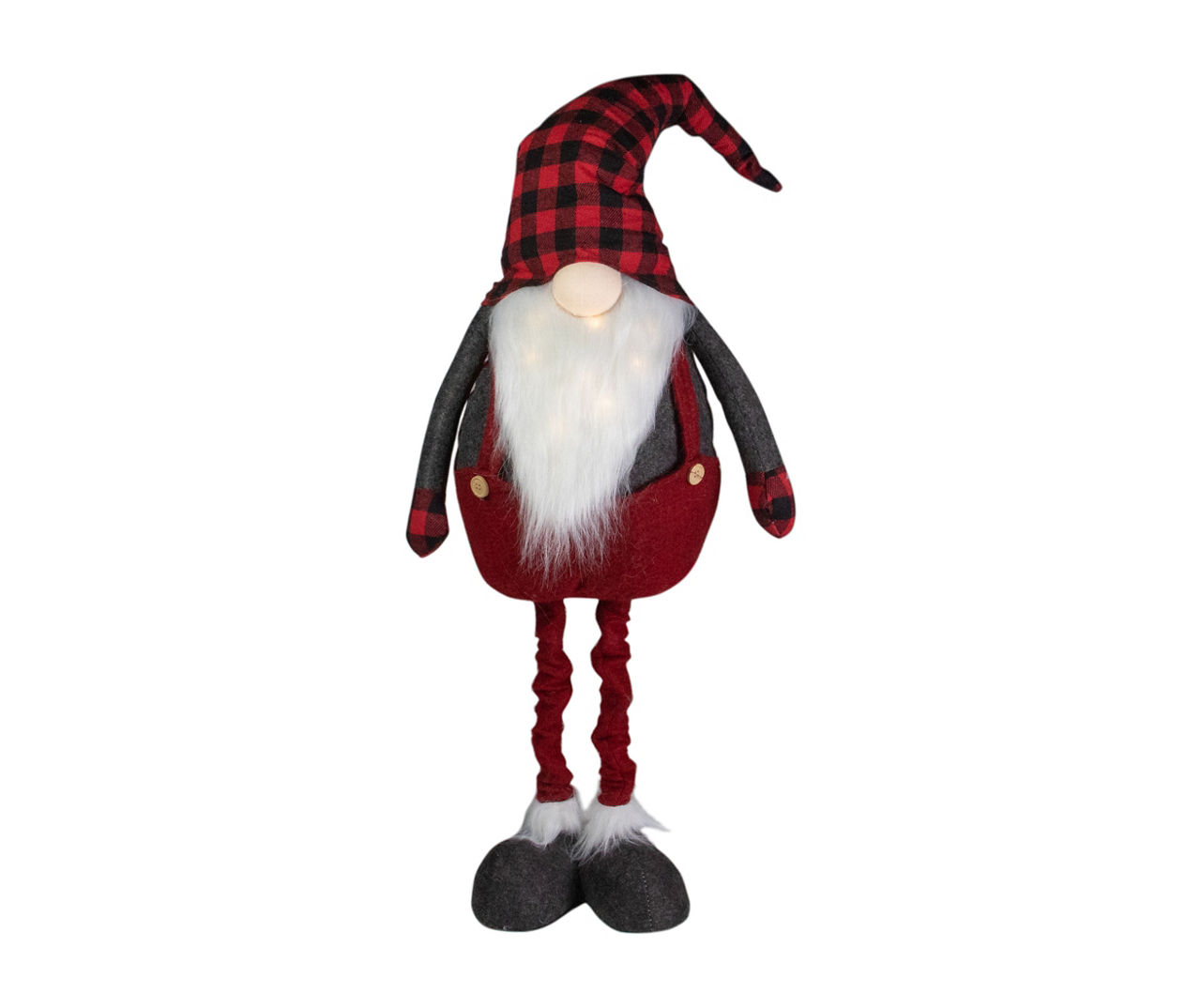 Northlight Red Buffalo Check Telescoping Gnome LED Decor | Big Lots