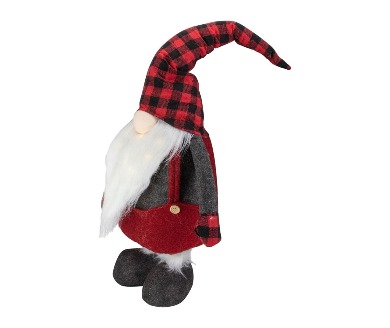 Northlight Red Buffalo Check Telescoping Gnome LED Decor | Big Lots
