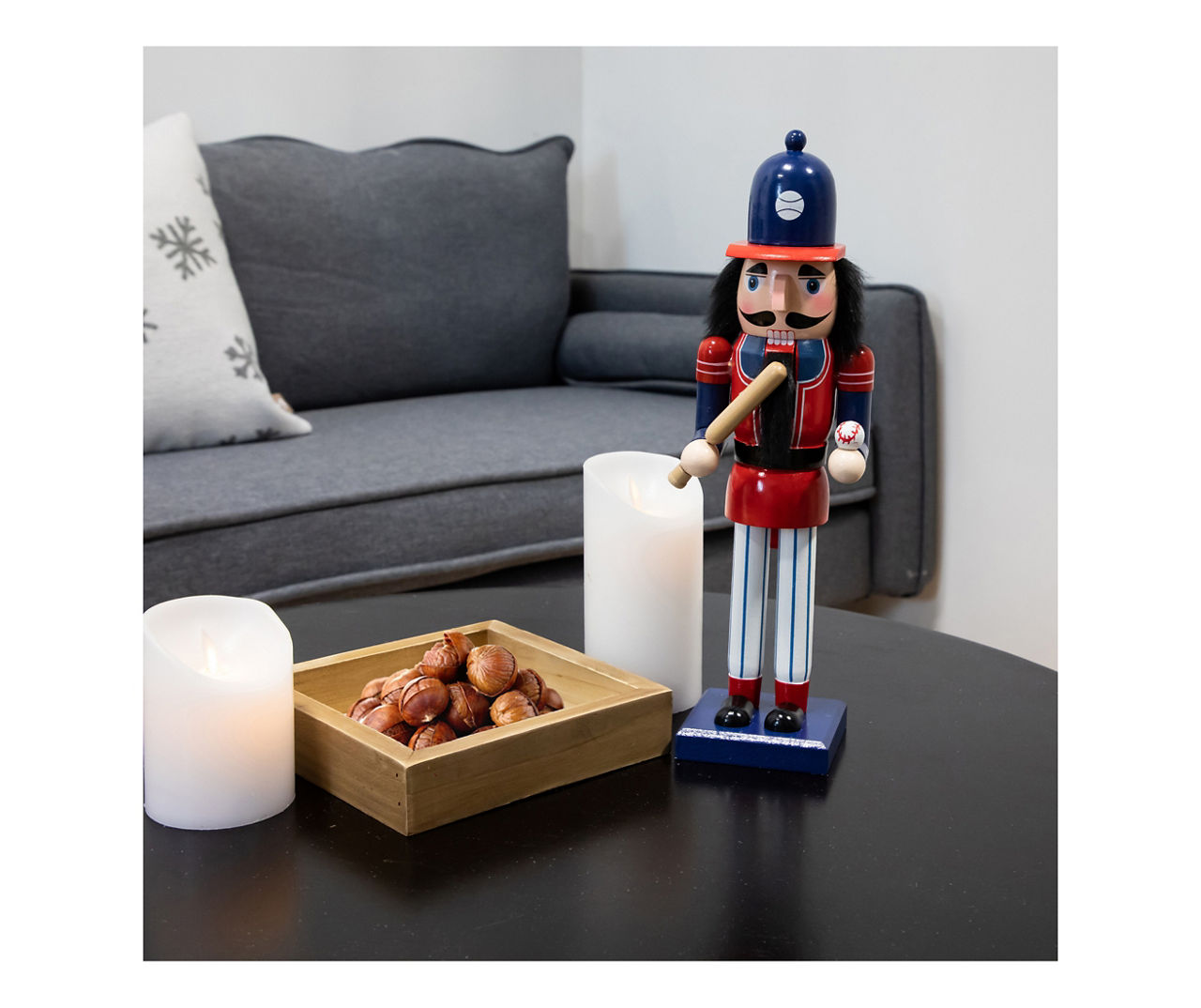 Northlight 14" Red & Blue Baseball Player Nutcracker | Big Lots