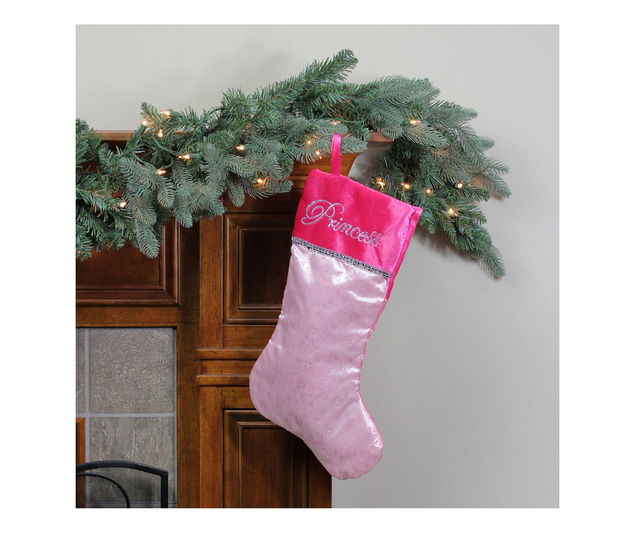 Northlight "Princess" Pink & Silver Stocking | Big Lots