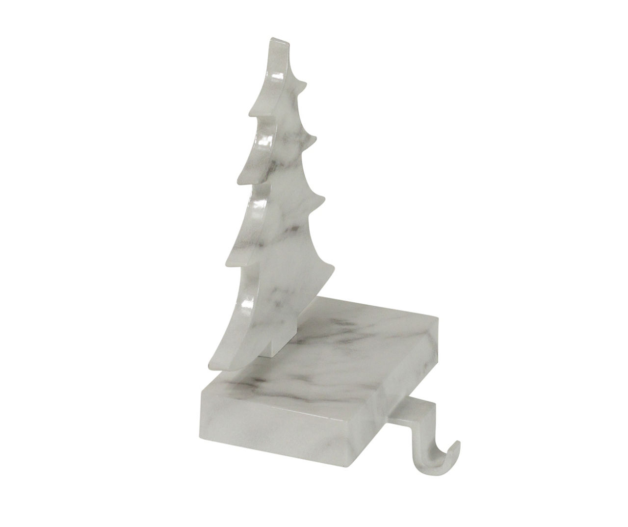 Northlight White Faux Marble Tree Stocking Holder | Big Lots