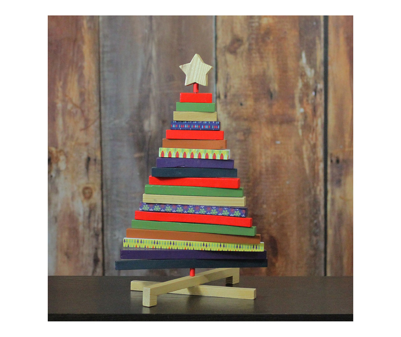 Northlight Wood Block Tree Tabletop Decor | Big Lots