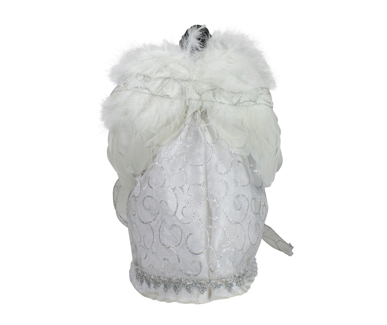 Northlight Silver Glitter & Fur Wings Angel Tree Topper | Big Lots